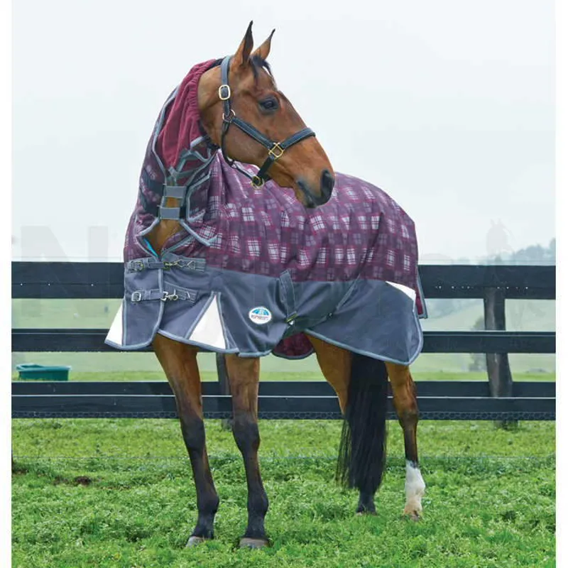 Weatherbeeta Freestyle 1200D Combo 360g - Burgundy/Grey Plaid