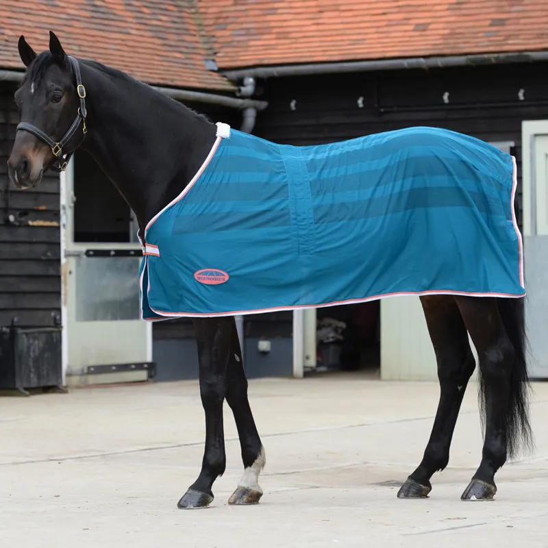 Weatherbeeta Scrim Cooler Mesh Standard Neck Rug - Green/Coral