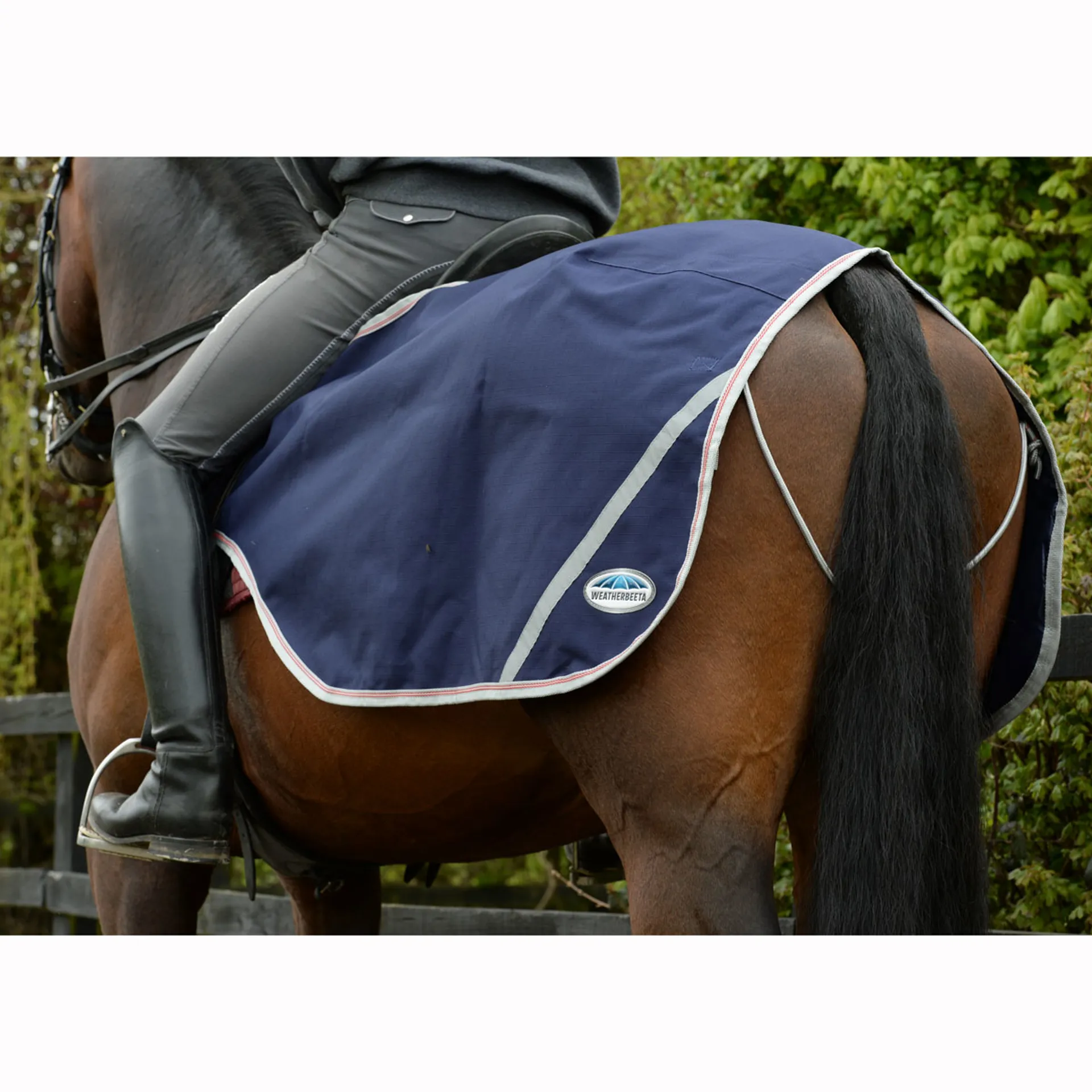 WeatherBeeta 600D Waterproof Exercise Sheet - Navy/silver/Red