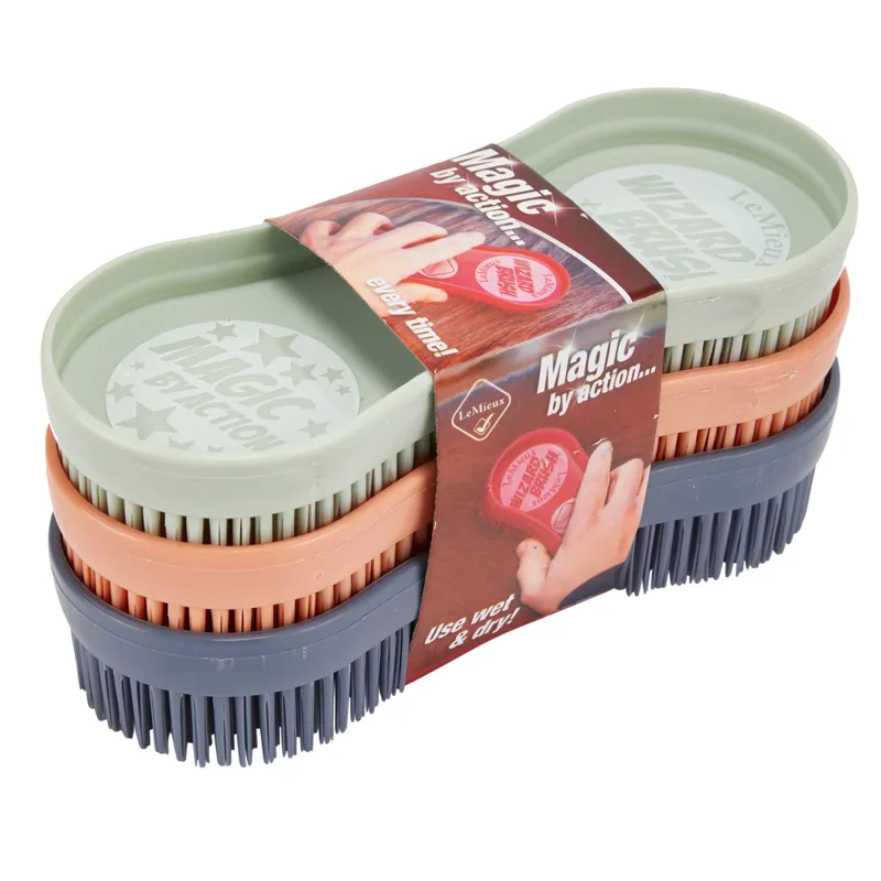 LeMieux Wizard Brushes 3 Pack - Sherbert/Pistachio/Jay Blue