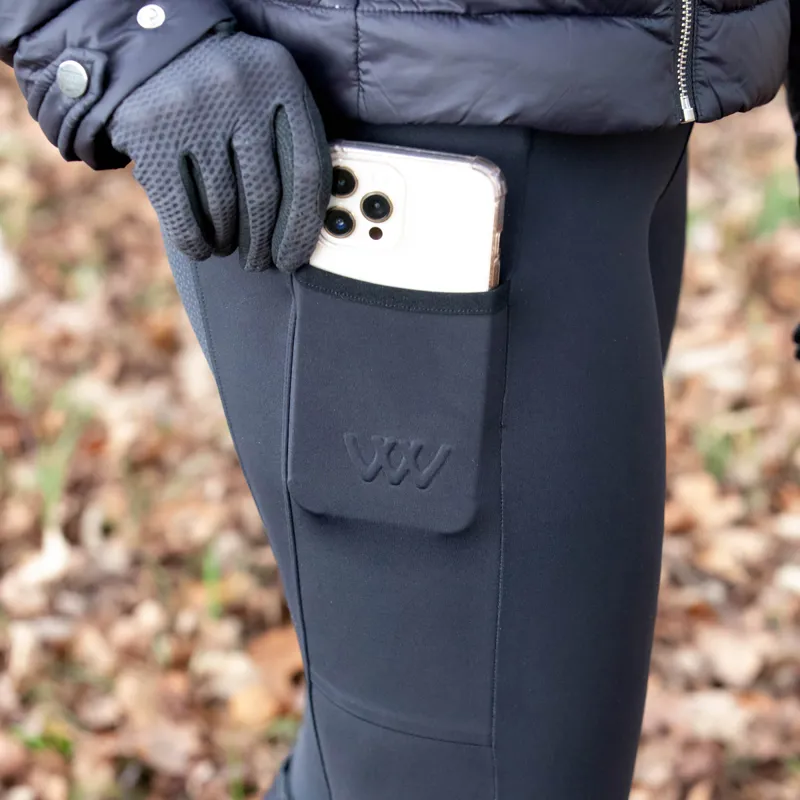 Woof Wear Original Knee Grip Ladies Riding Tights - Slate