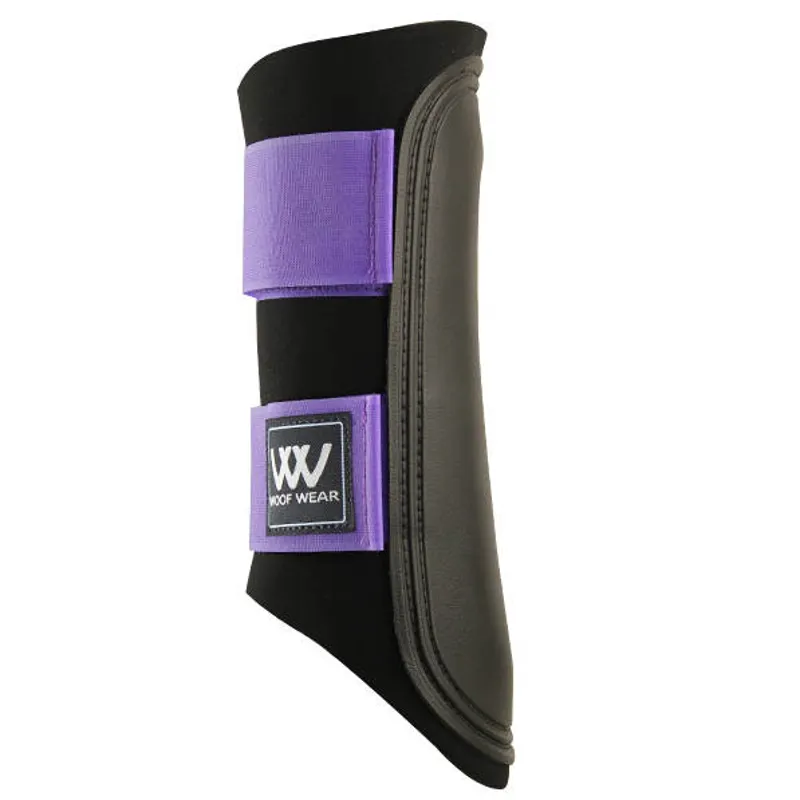 Woof Wear Club Brushing Boots - Black/Purple