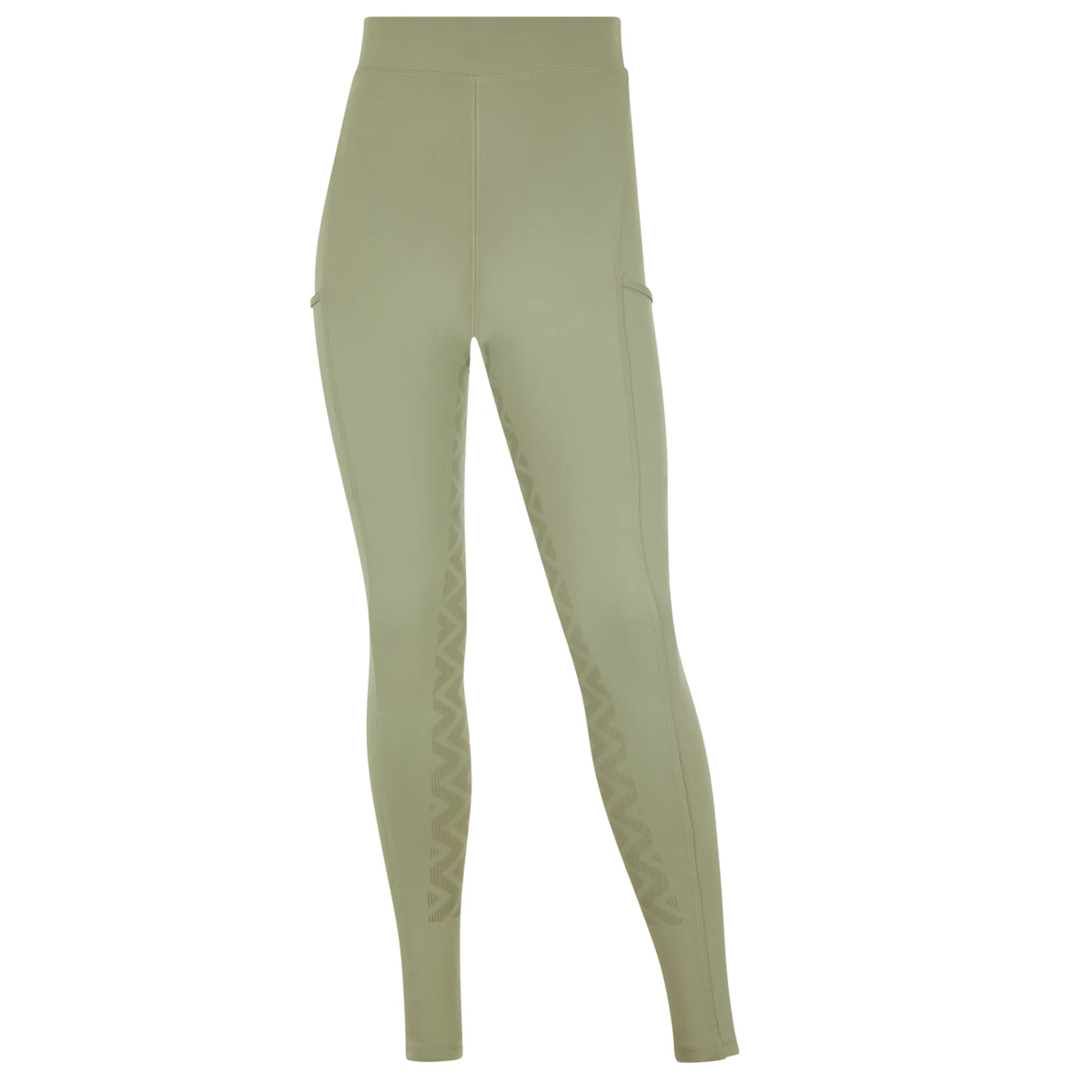 LeMieux Young Rider Full Grip Junior Pull On Riding Tights - Fern