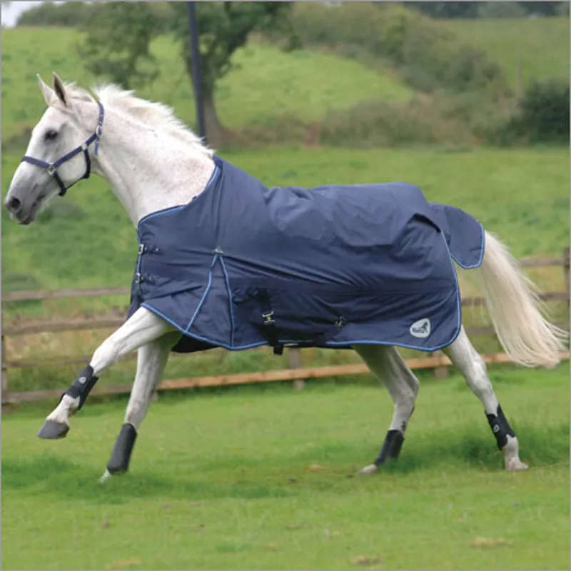 Masta Zing Medium Standard Turnout Rug 170g - Navy